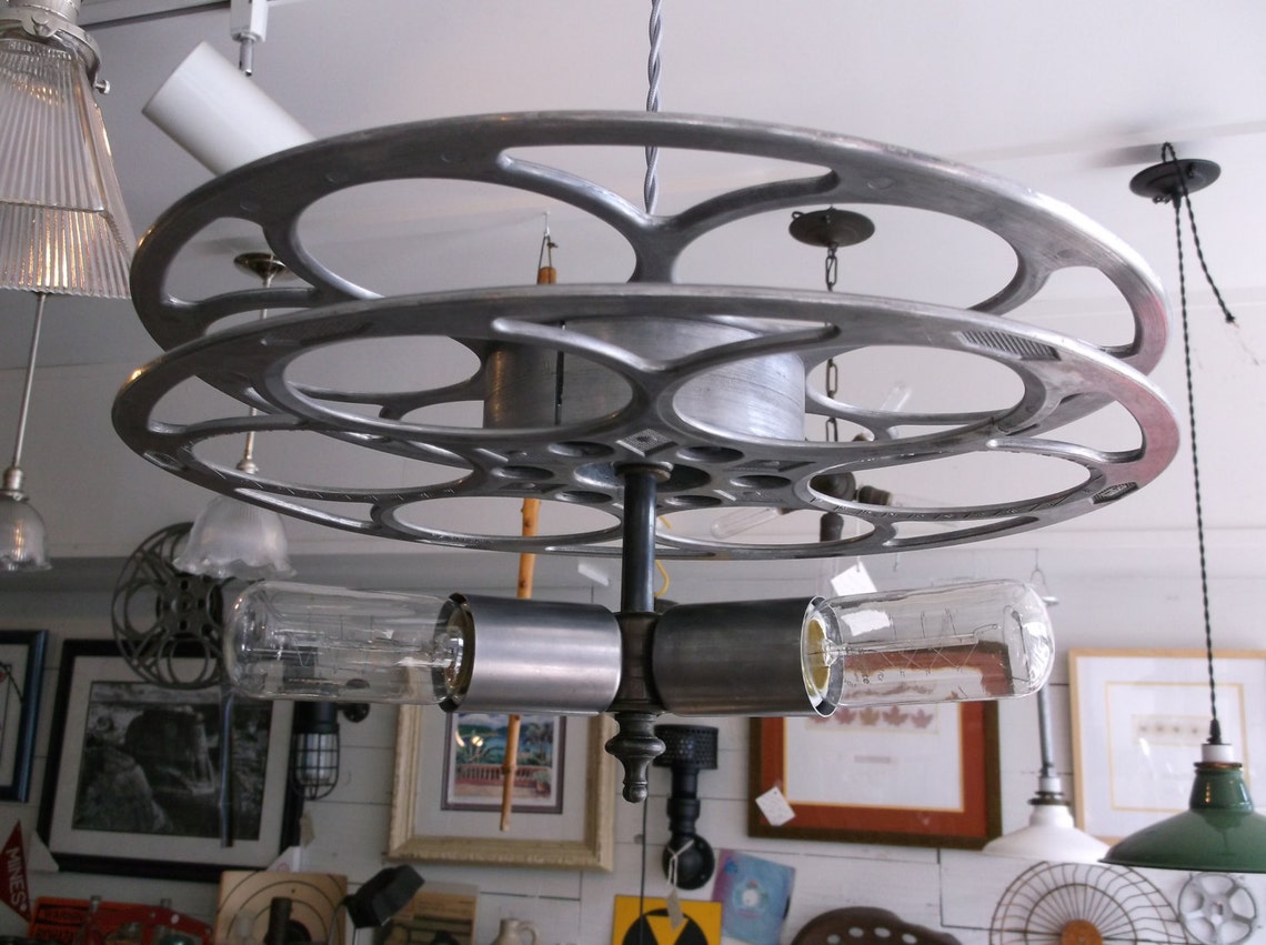 Industrial Lighting Design Repurposed Movie Film Reel - Etsy