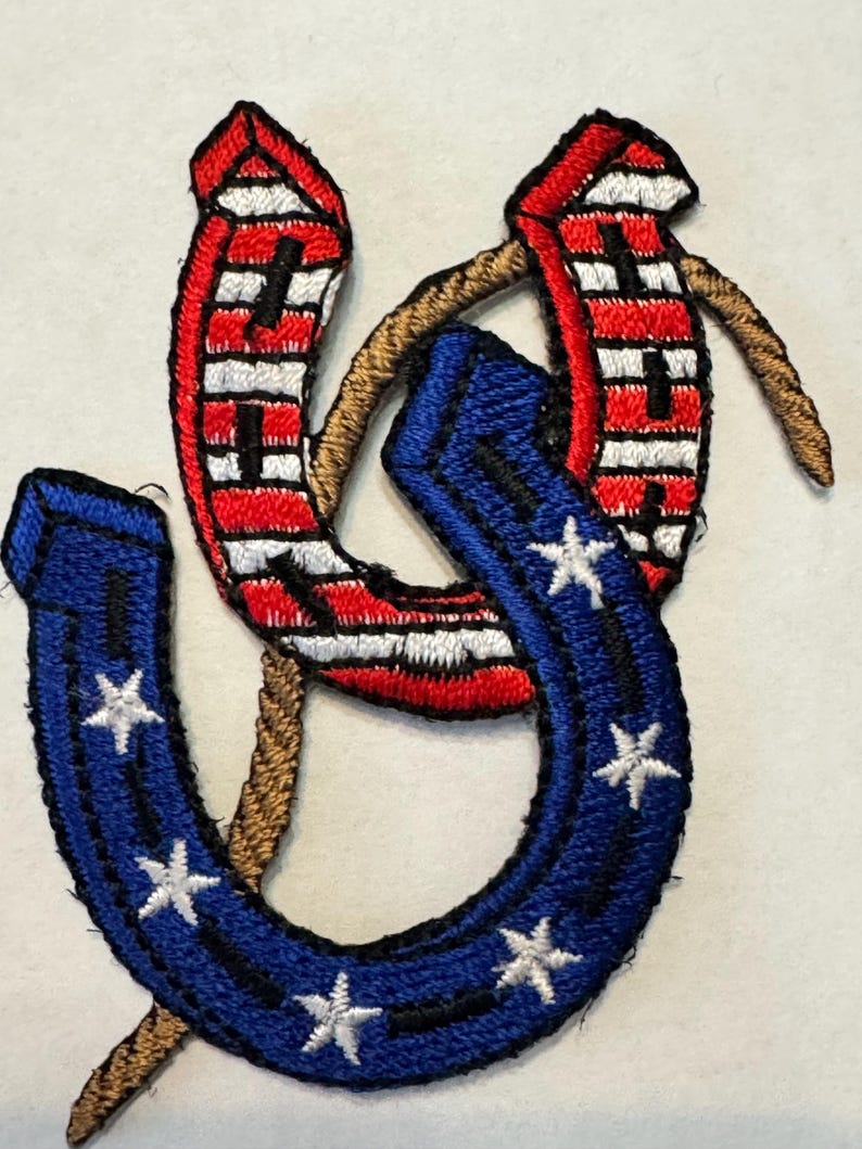 Patriotic Horse Shoes Patch - Etsy