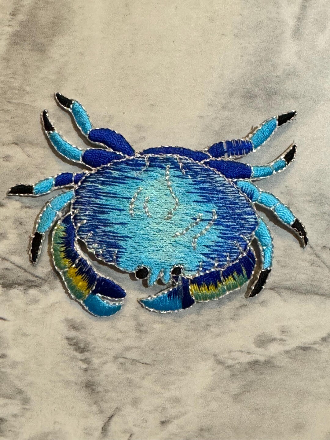 Blue Crab Embroidered Patch 3 3/8” X 2 1/2” - Etsy