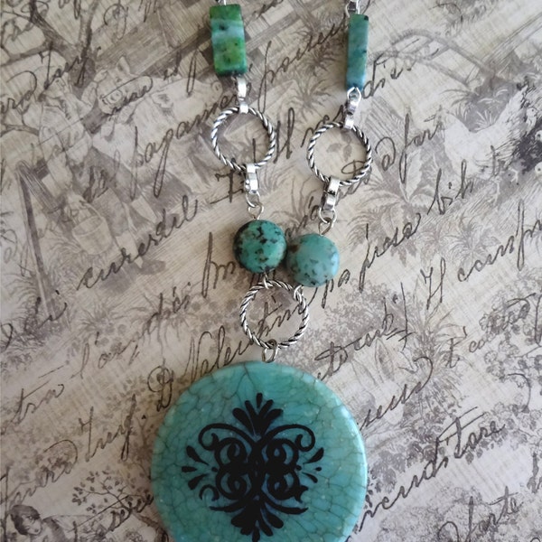 Turquoise Medallion - Etsy
