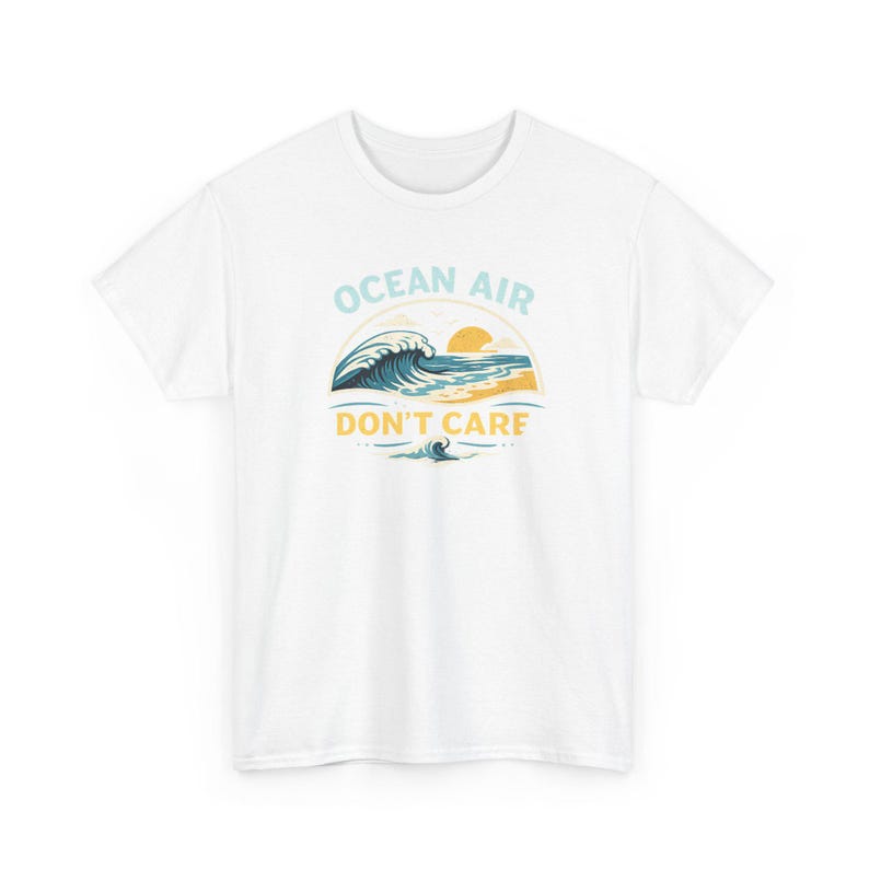 Ocean Air Don't Care Tee | Wave Sunset Surf Graphic Tee - Etsy
