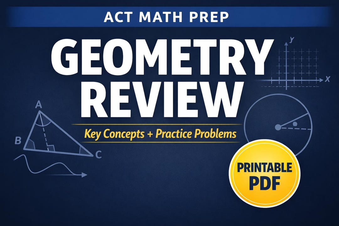 ACT Geometry Review - Etsy