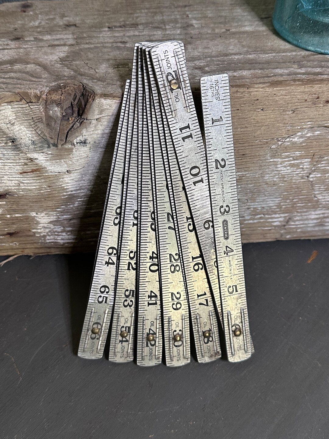 Vintage General Folding Metal Ruler - Etsy