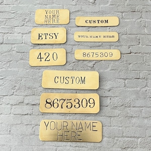 Custom Hand Punched Brass Tag - NO Holes -hand Stamped Key Tag - Label ...