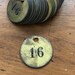 Vintage Fire Box Numbers Red Tags Metal Tag Favorite Numbers Industrial ...