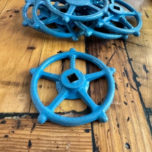 Valve Handle Large Blue Vintage and Large Huge Industrial Valve Handles ...