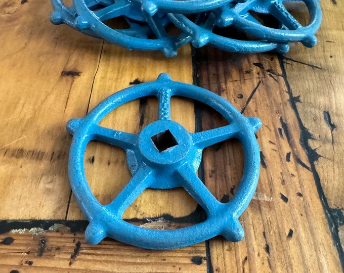 Valve Handle Large Blue Vintage and Large - Huge Industrial Valve ...