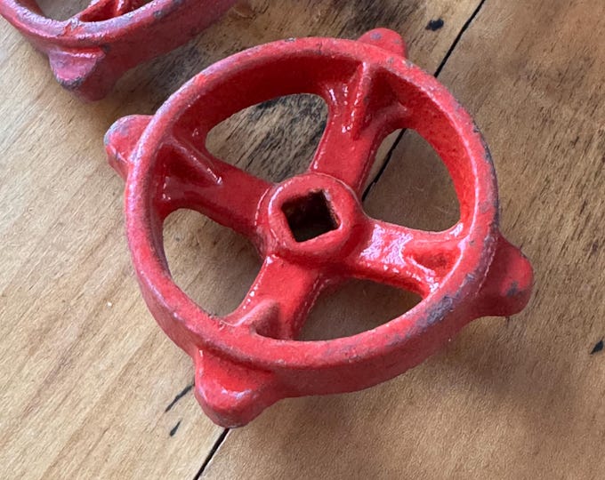 Red 2.5" Iron Valve Handle -faucet Handle - Spigot Handle - Valve ...