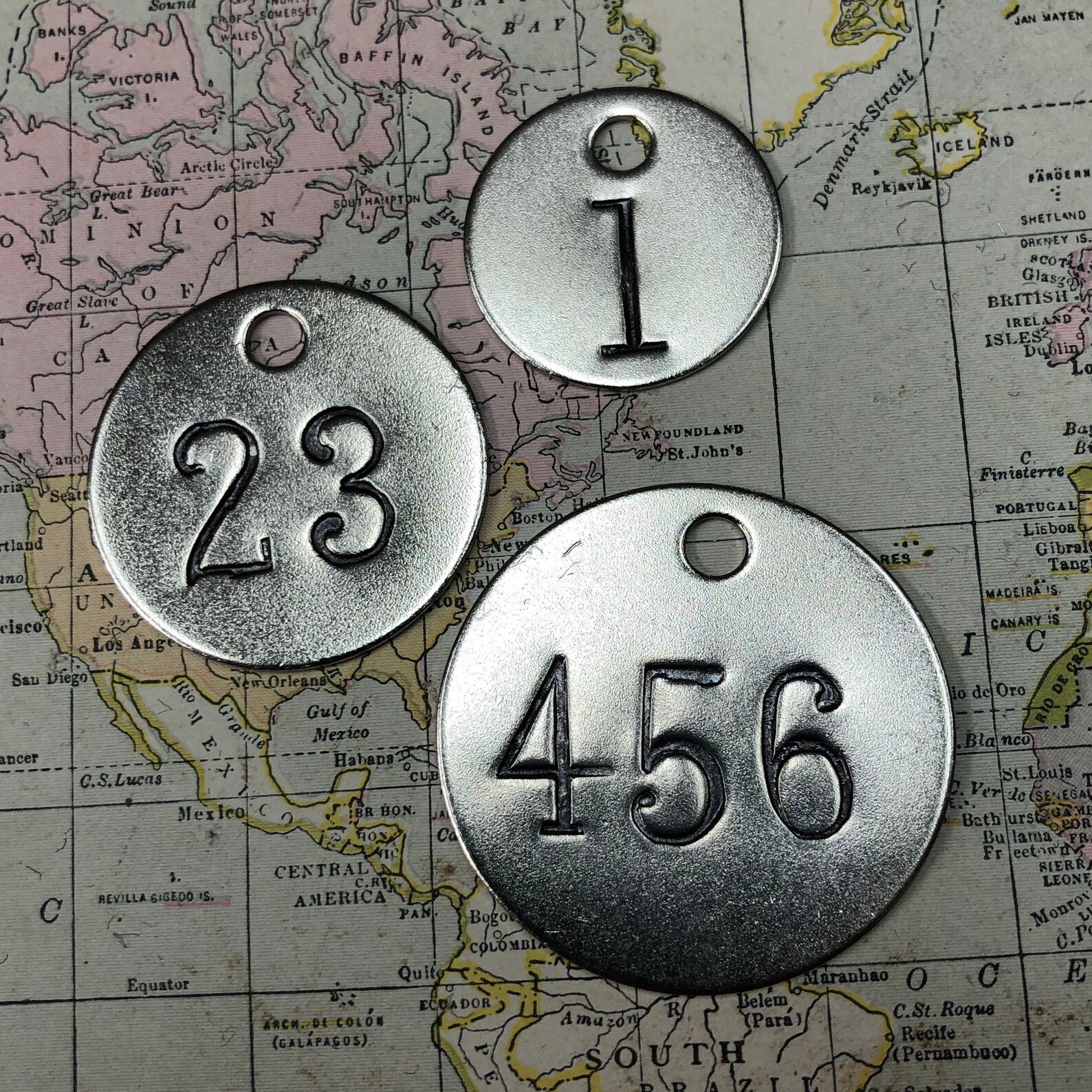 Custom Hand Punched Round Silver Tag Hand Stamped Nickel - Etsy