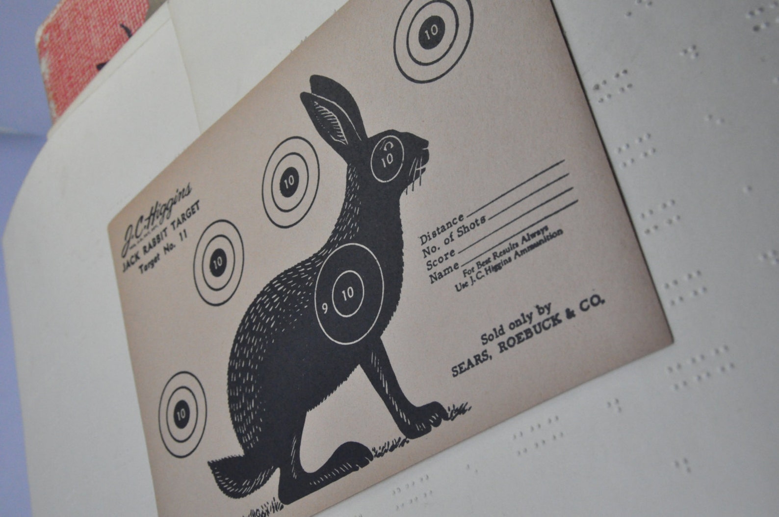 Vintage J.C. Higgins Jack Rabbit Target - Paper Target No. 11 - Sears ...