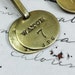 Antique Numbered Watch Repair Brass Tags - Vintage Room Key Tags - Tool ...