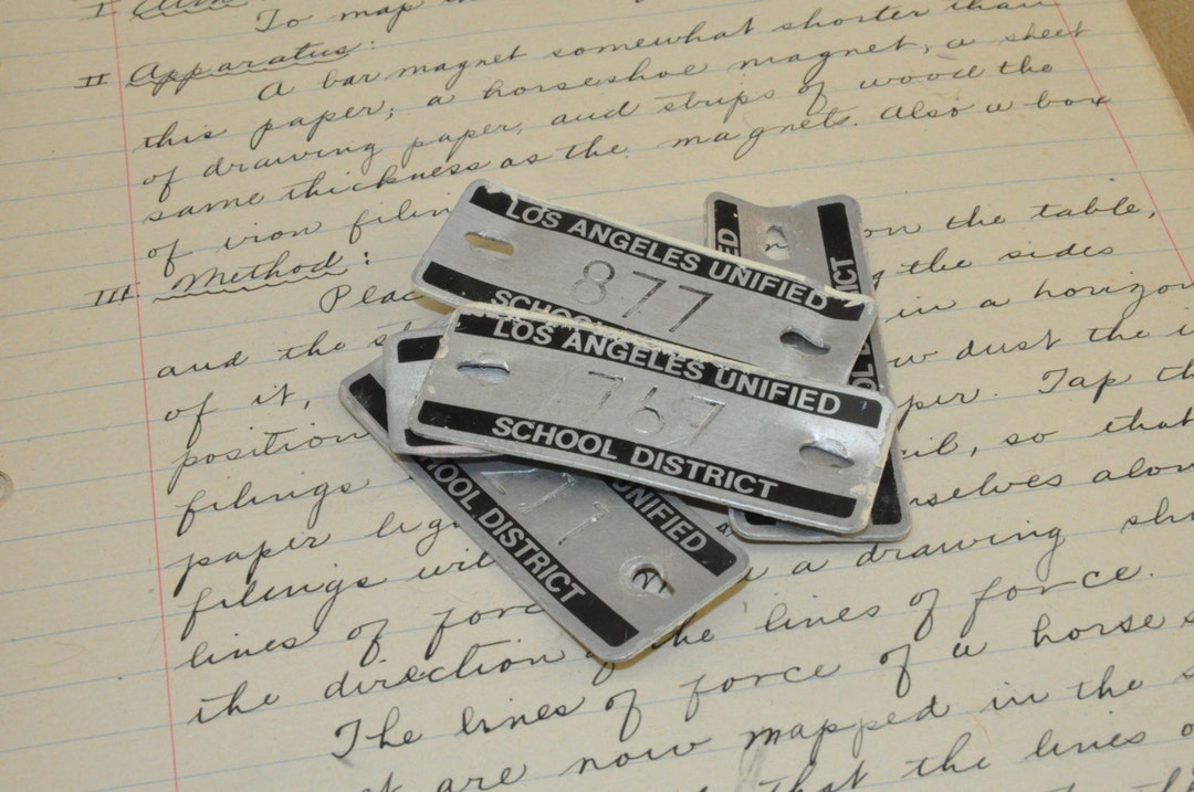 Set of 1, 5, or 10, Industrial Locker Number Plates - Los Angeles ...