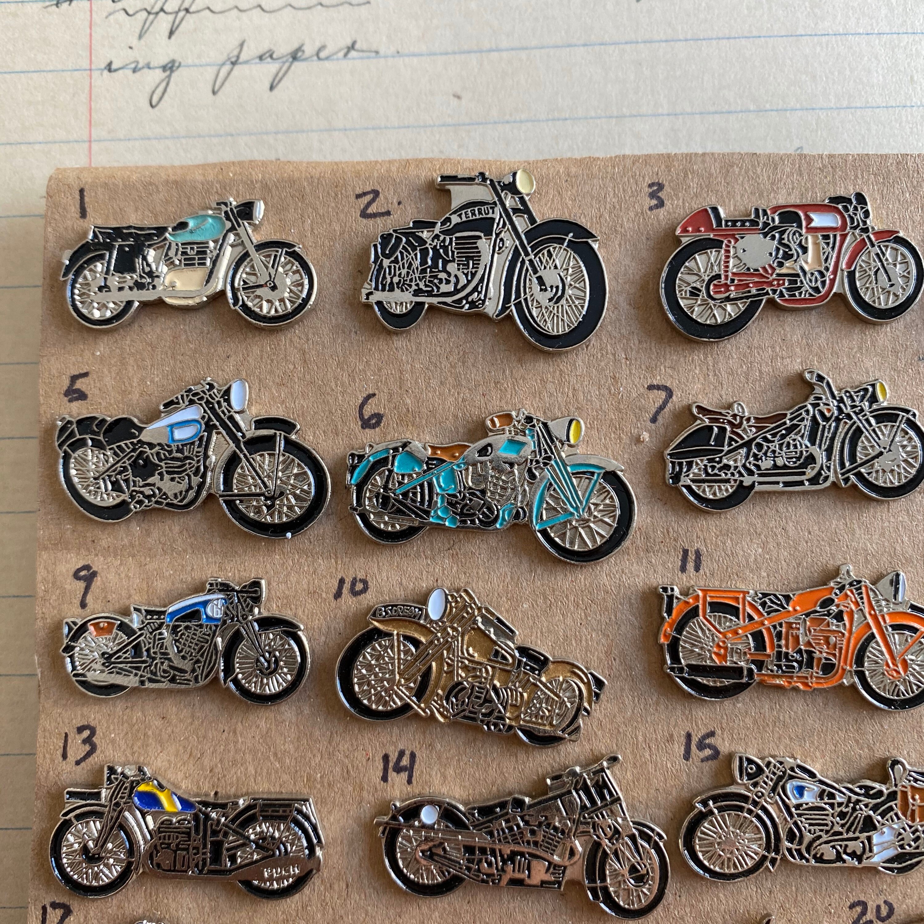 Motorcycle Lapel Pin - Vintage Motorcycle Jacket Pin - Biker Pins ...