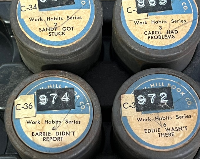 Vintage Work Habits Classroom Film Strip - Antique Library Educational ...