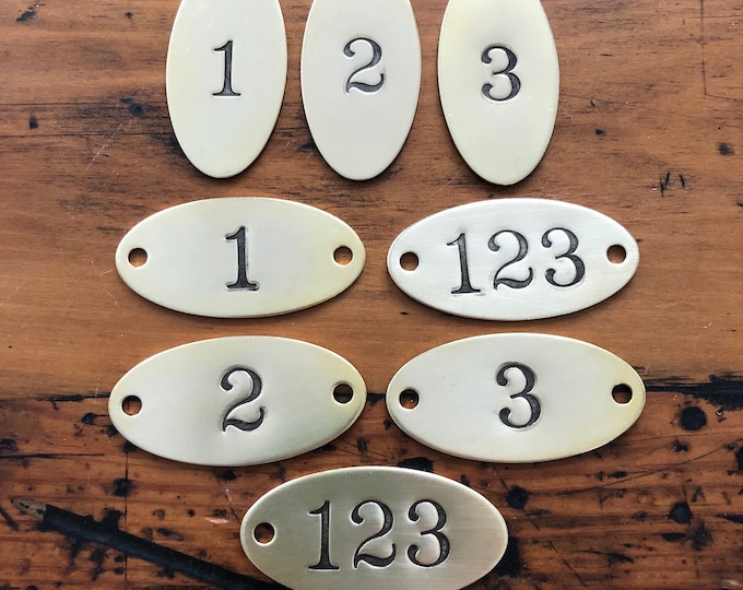 Custom Year or Date Tags Hand Punched Brass and Metal Tag or Plate Hand ...