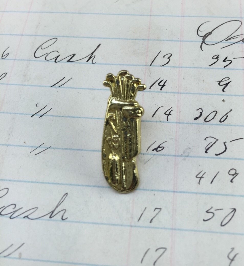Vintage golf sport Varsity Sport Pin - Gold metal - Letterman Pin ...