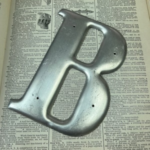 Vintage Large 6 Aluminum Letter B Salvaged Aluminum - Etsy