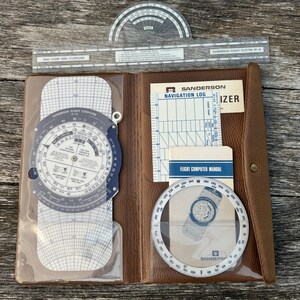Vintage 1972 Sanderson Aviation Visual Aids Kit Flight Organizer Log ...