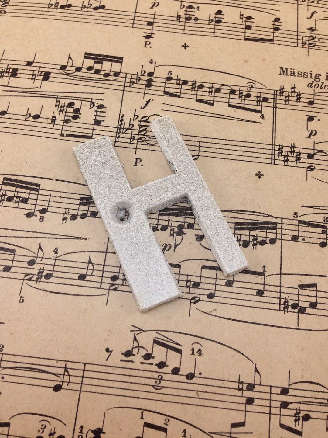 Vintage Small Letter H Vintage Aluminum Letter Salvaged Metal Sign ...