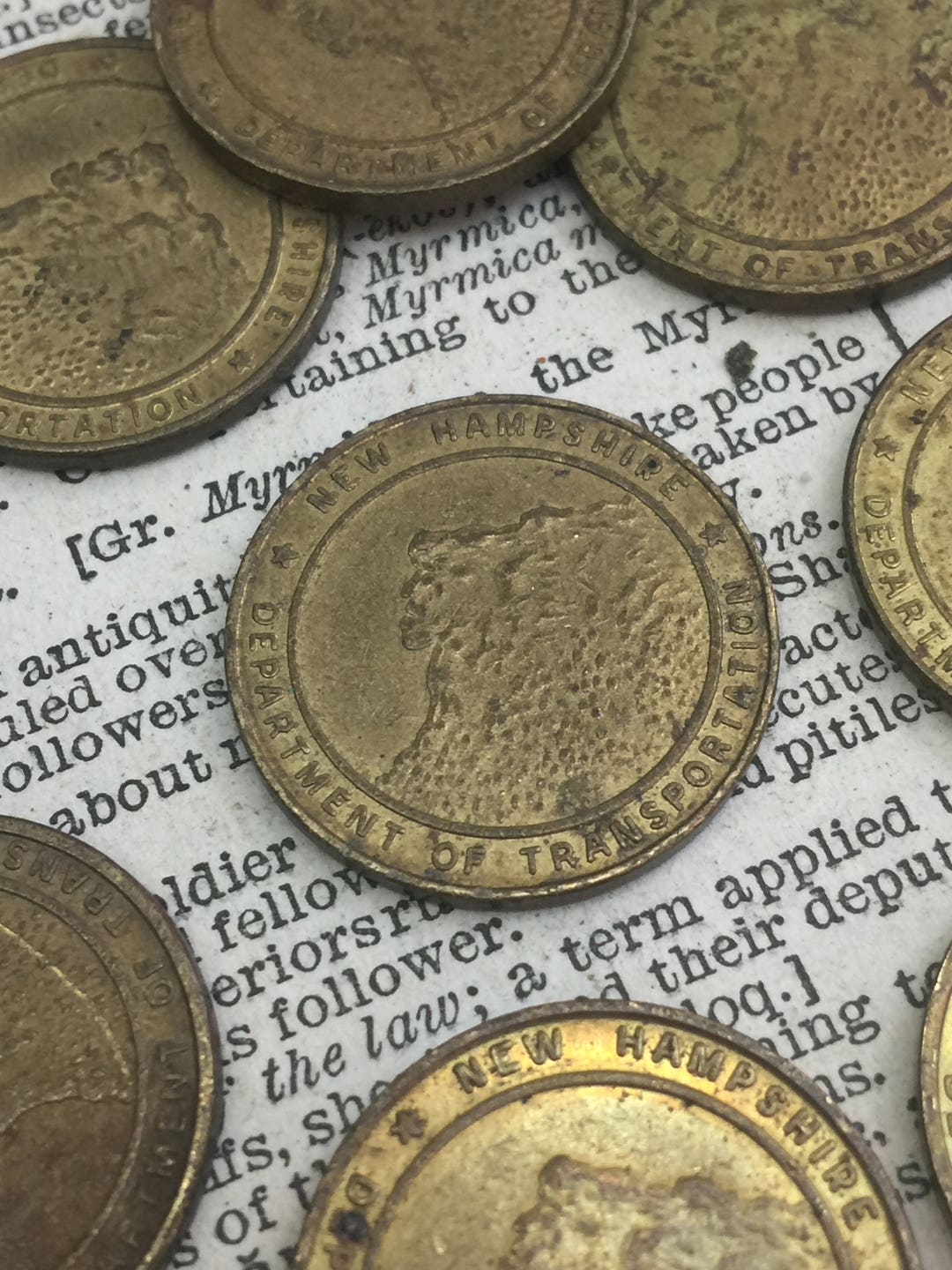 Set of 3 Tokens -vintage New Hampshire Transit Tokens - Bus Fare Token ...