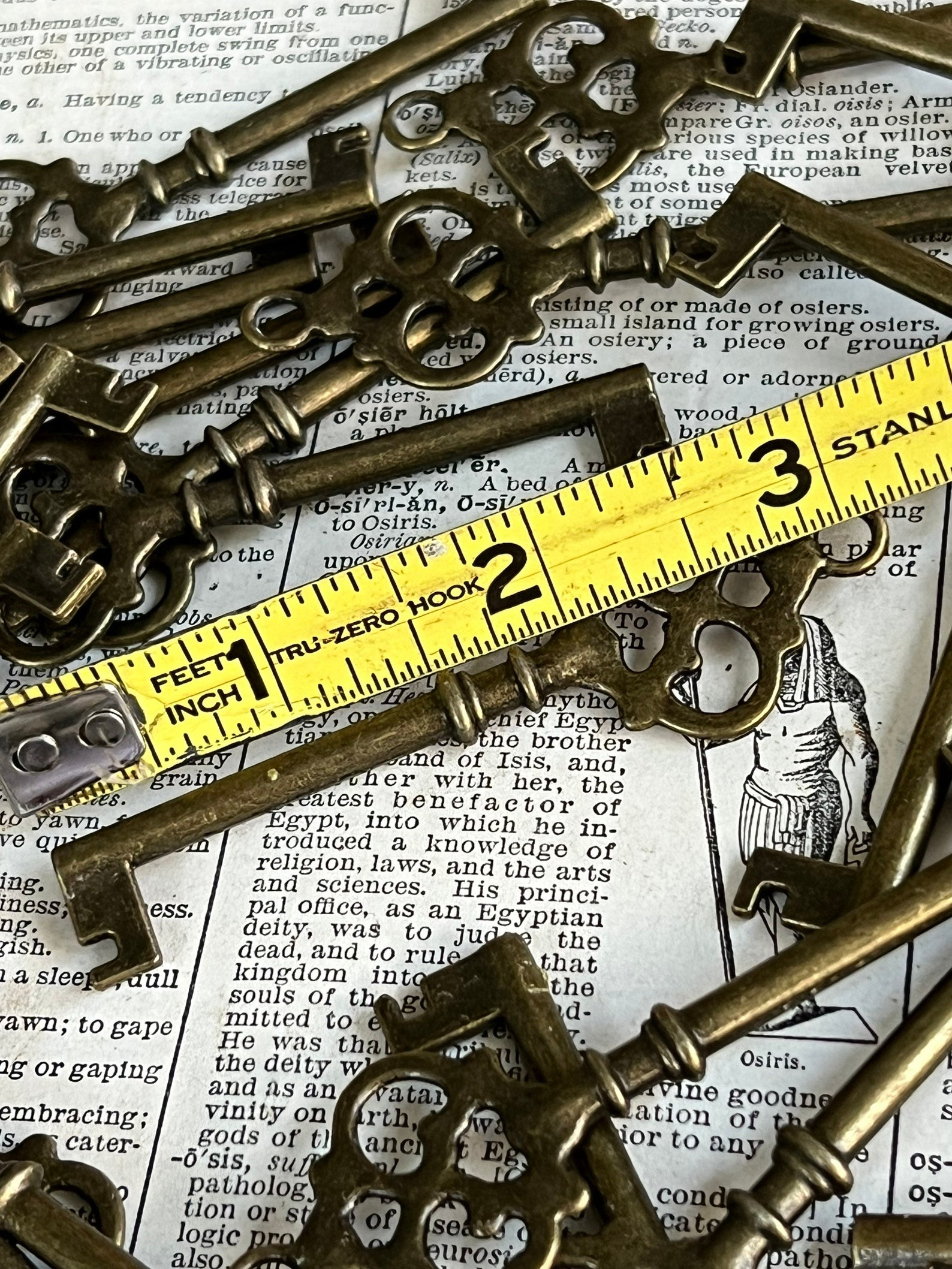 Ornate Brass Skeleton Key Vintage Look Skeleton Key Charm - Etsy