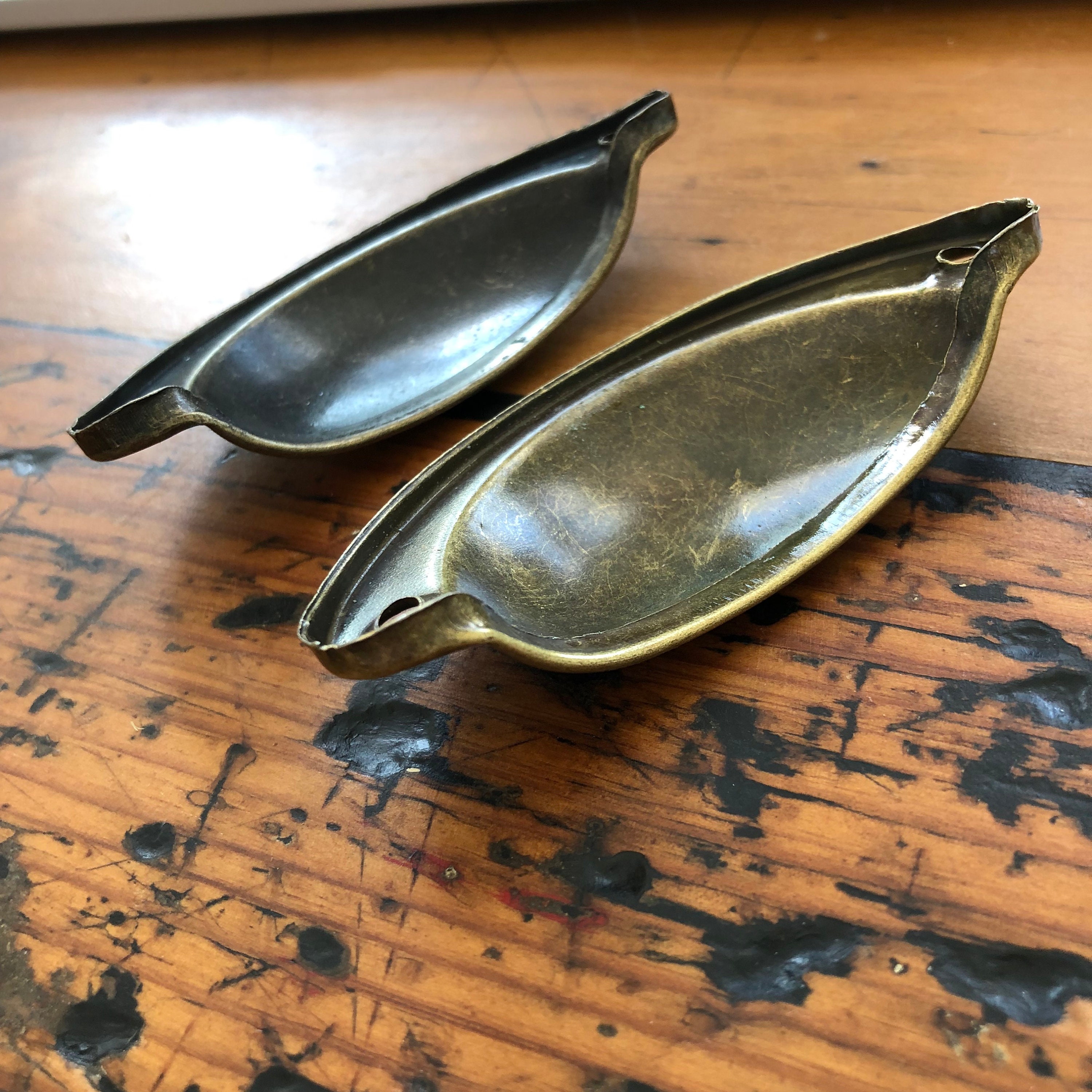 Vintage Style Brass Bin Pull for Drawers TWO Colors to Choose | Etsy