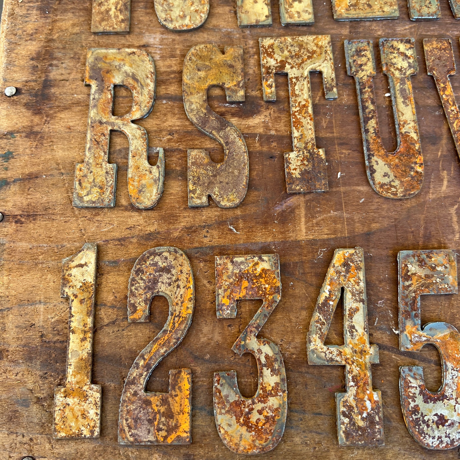 Rusty Metal Letters and Numbers - 3" Letter– Sign Letter - Address ...