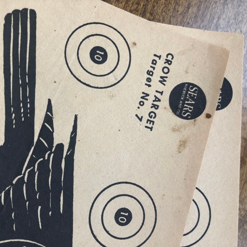 Vintage Sears Crow Target Paper Target No. 7 Sears Roebuck - Etsy