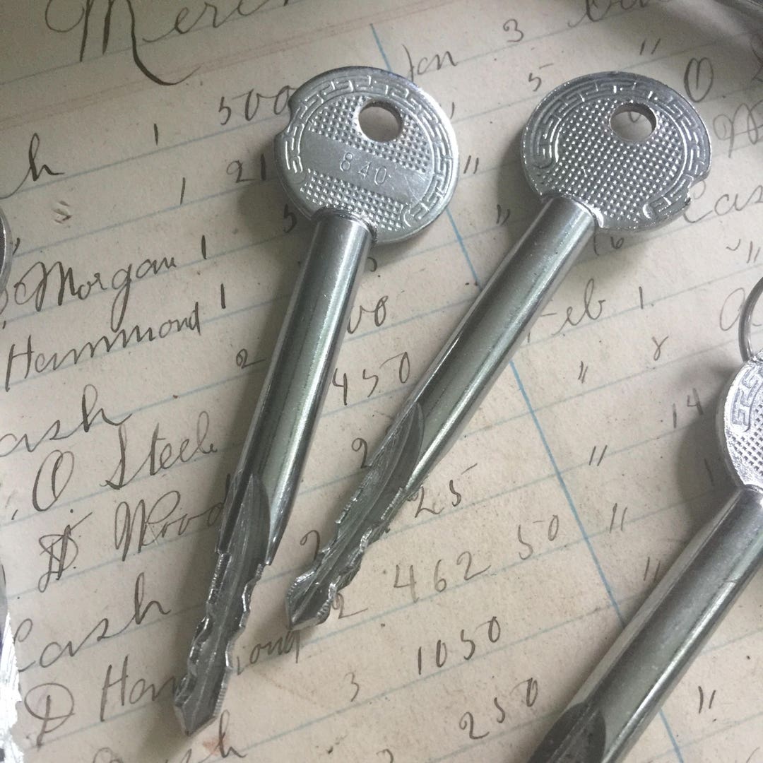 Industrial High Security Key - Vintage Safe Deposite Box Key - Vintage ...