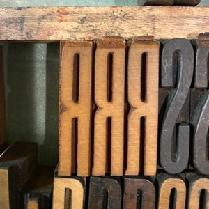 Narrow Font -choose Letter- Skinny WOODEN Letterpress Printing Blocks ...