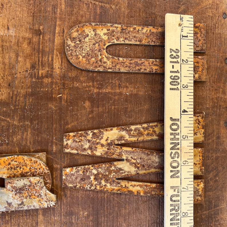 Rusty Metal Letters and Numbers 6 Letter Sign Letter - Etsy
