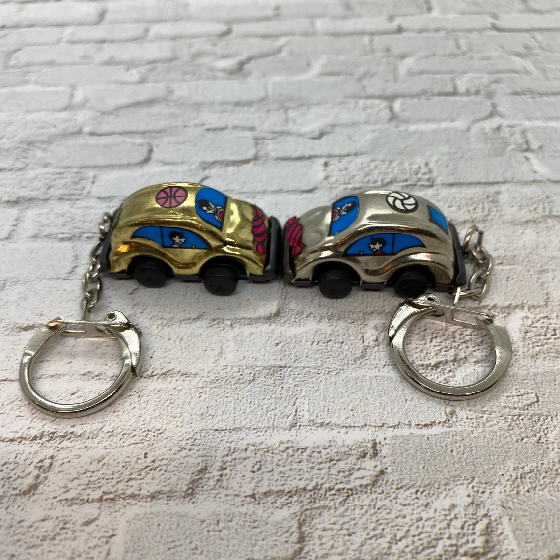 Vintage Toy Car key chains VW Bug Volkswagen beetle small | Etsy