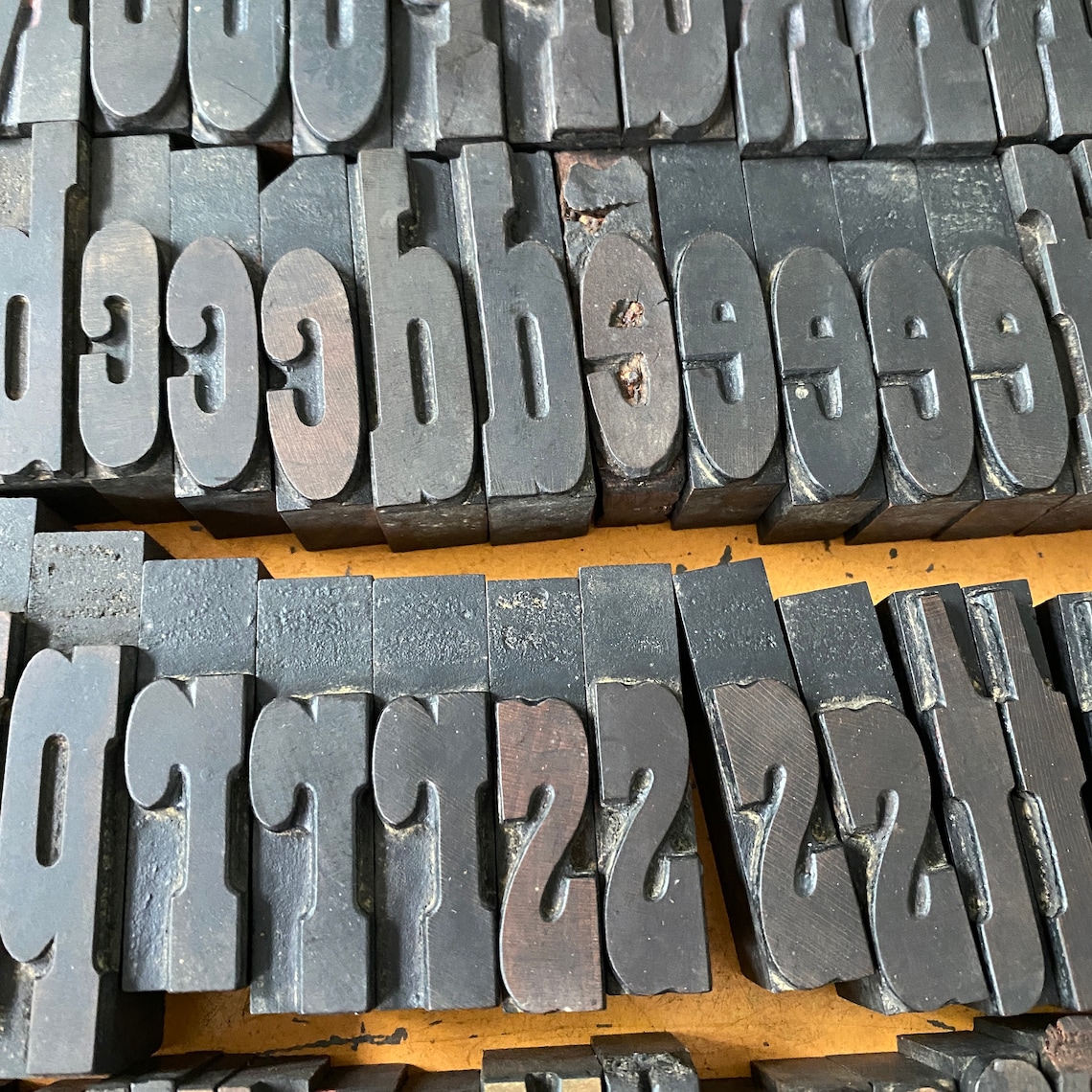 Western Style Font WOODEN 2" Letterpress Printing Blocks - Wood Number ...