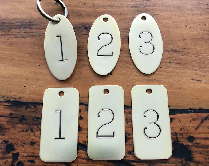 Custom Hand Punched Hotel Room Numbers Locker Numer Tag - Etsy