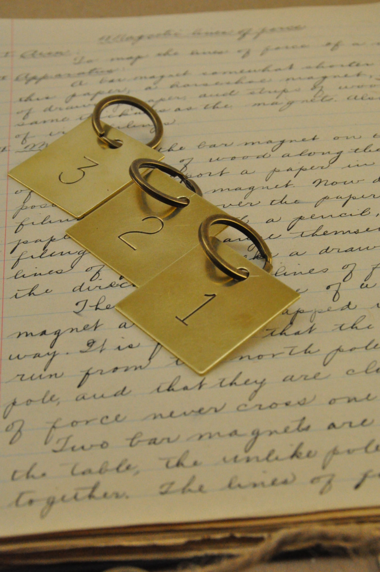 Custom Hand Punched Square Hotel Room Key Tags - Key Fob - Valet Tag ...