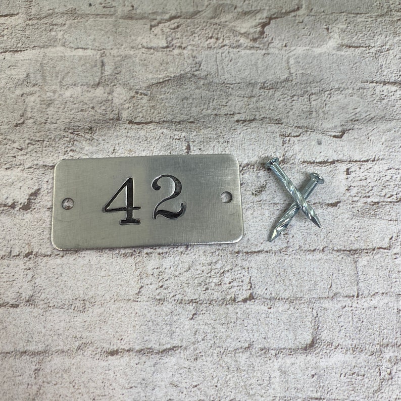 Hand Punched Brass or Aluminum Numbered Tags 4 Digit Max - Etsy