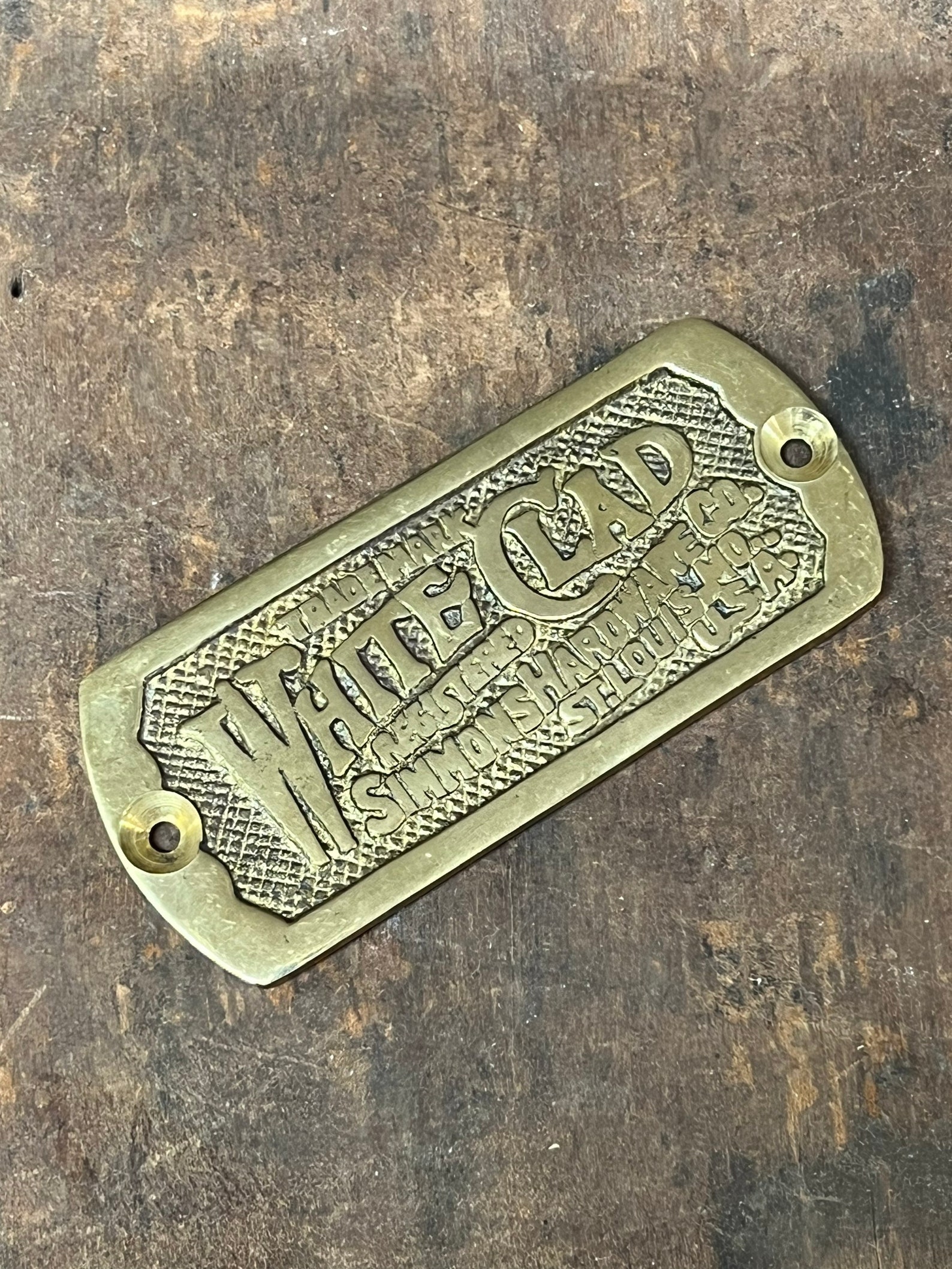 White Clad Brass Name Plate - Industrial Brass Plate - Brass ID Plate ...