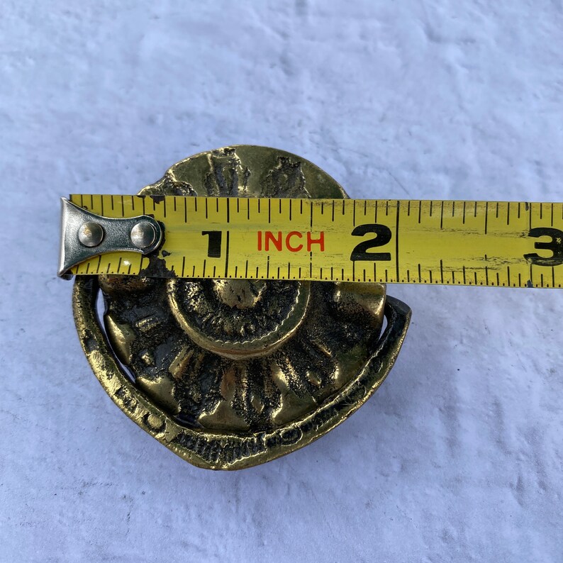 Vintage Brass Drawer Pull With Backplate Door Pull Antique - Etsy