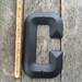 10 Vintage Industrial Metal Marquee Letter C Black Metal NOS Steel Sign ...