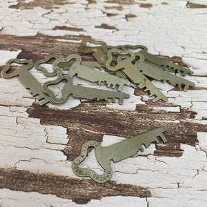 Flat Skeleton Key Set of 3, Safe Deposit Box Bank Vault, Star Antique ...