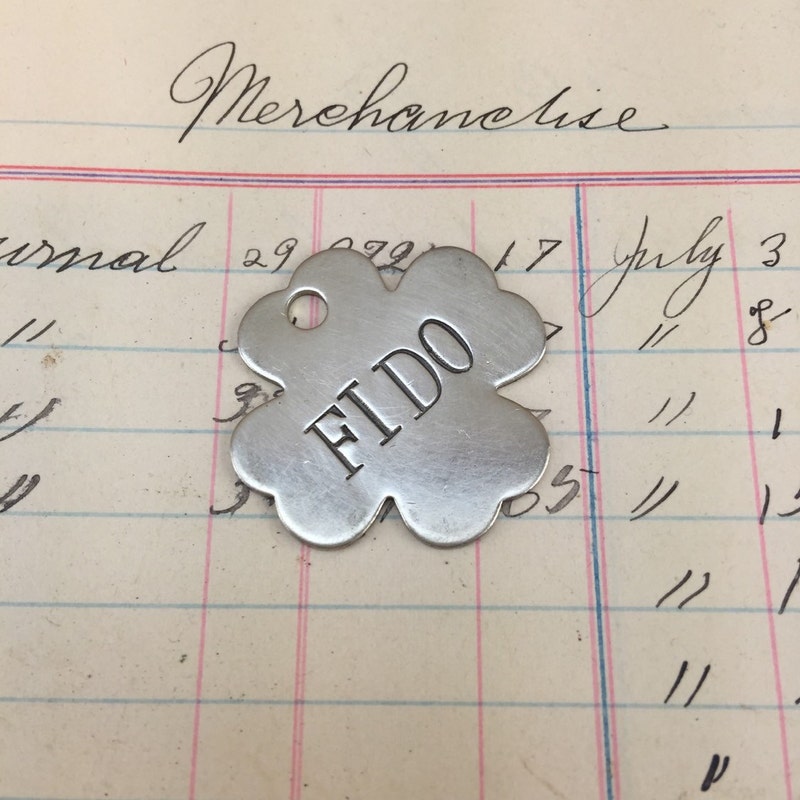 Clover Dog Tag - Etsy