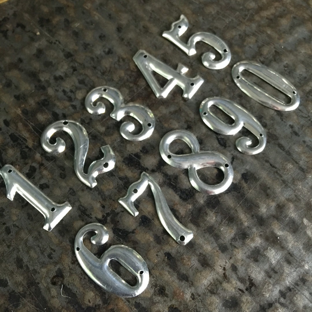 Industrial Metal Numbers 1" - Small Vintage Metal Numbers – Salvaged ...