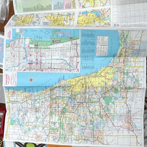 Vintage Paper Map - 1980's Illinois Road Map - Chicago- New Old Stock ...