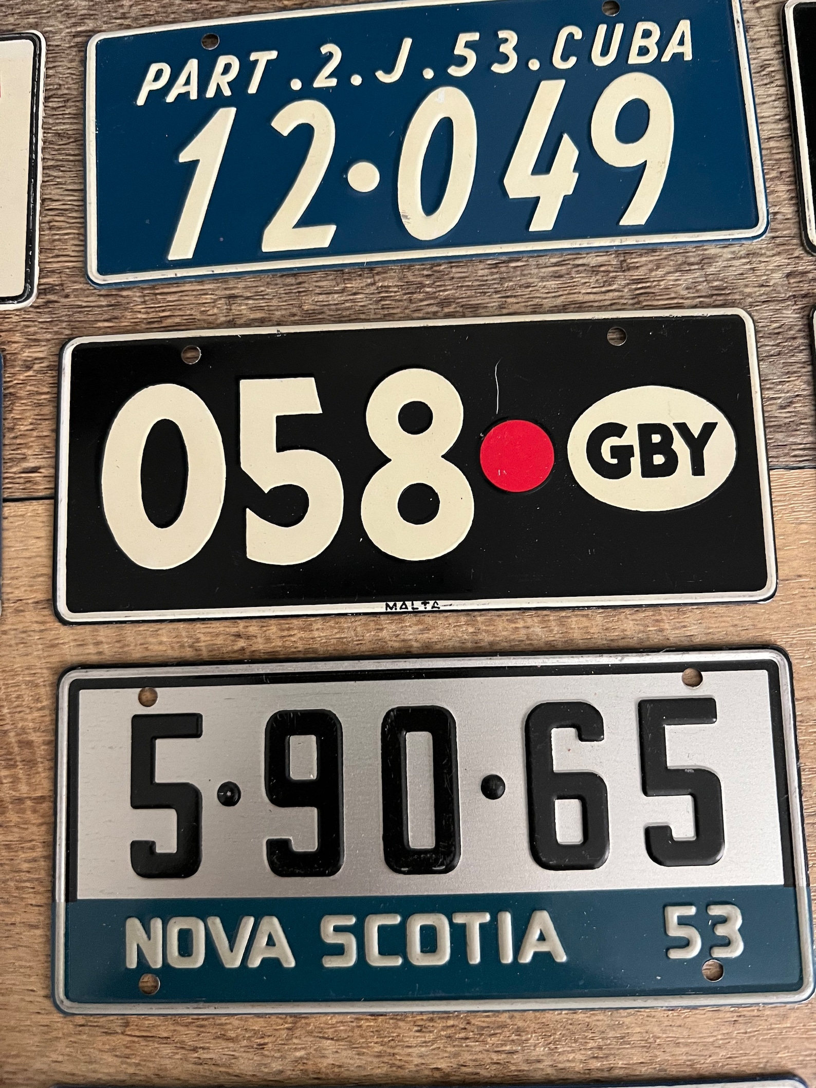 Vintage 1953 Bike License Plates - International Countries - Kids ...