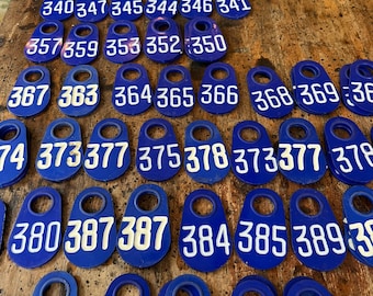 Vintage Plastic Cow Tag on a Chain Number 31 antique Plastic Livestock ...