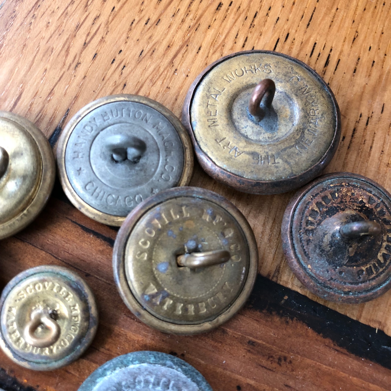 Lot of 10 Vintage Brass Military Uniform Buttons Army - Etsy