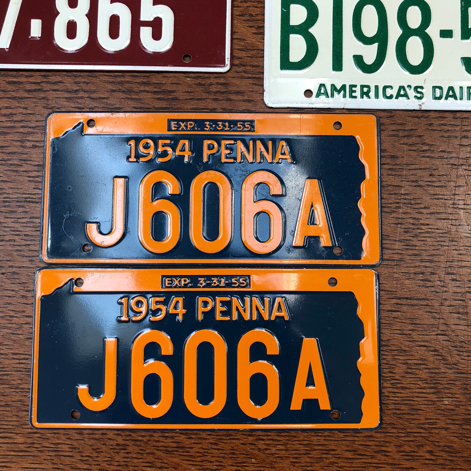 Vintage 1955 Bike License Plates Choose Your State Bike - Etsy