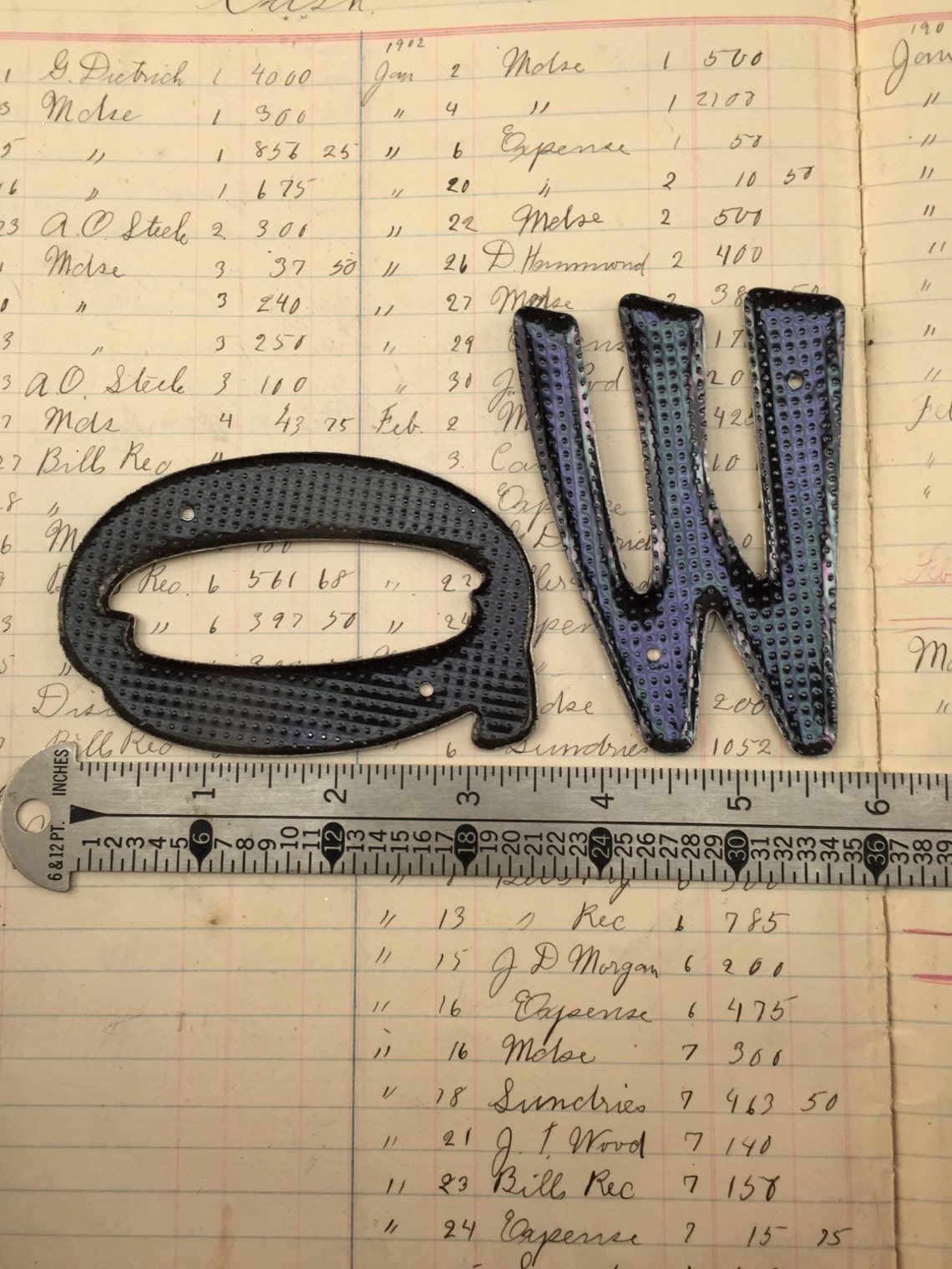 Vintage Black Metal Letters 3.5 Textured Letter - Etsy