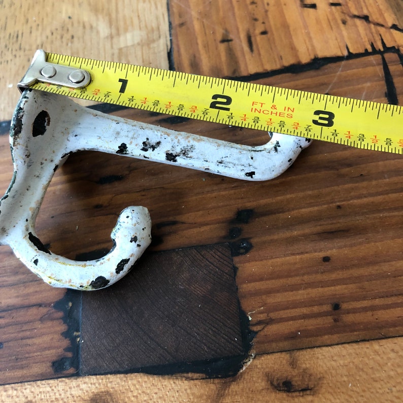 Chippy Light White Paint Acorn Coat Hooks Authentic Vintage - Etsy