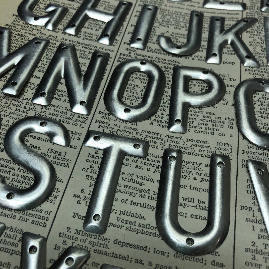 Vintage Metal Letters -gothic 1.5" Alphabet Premax– Telephone Pole ...